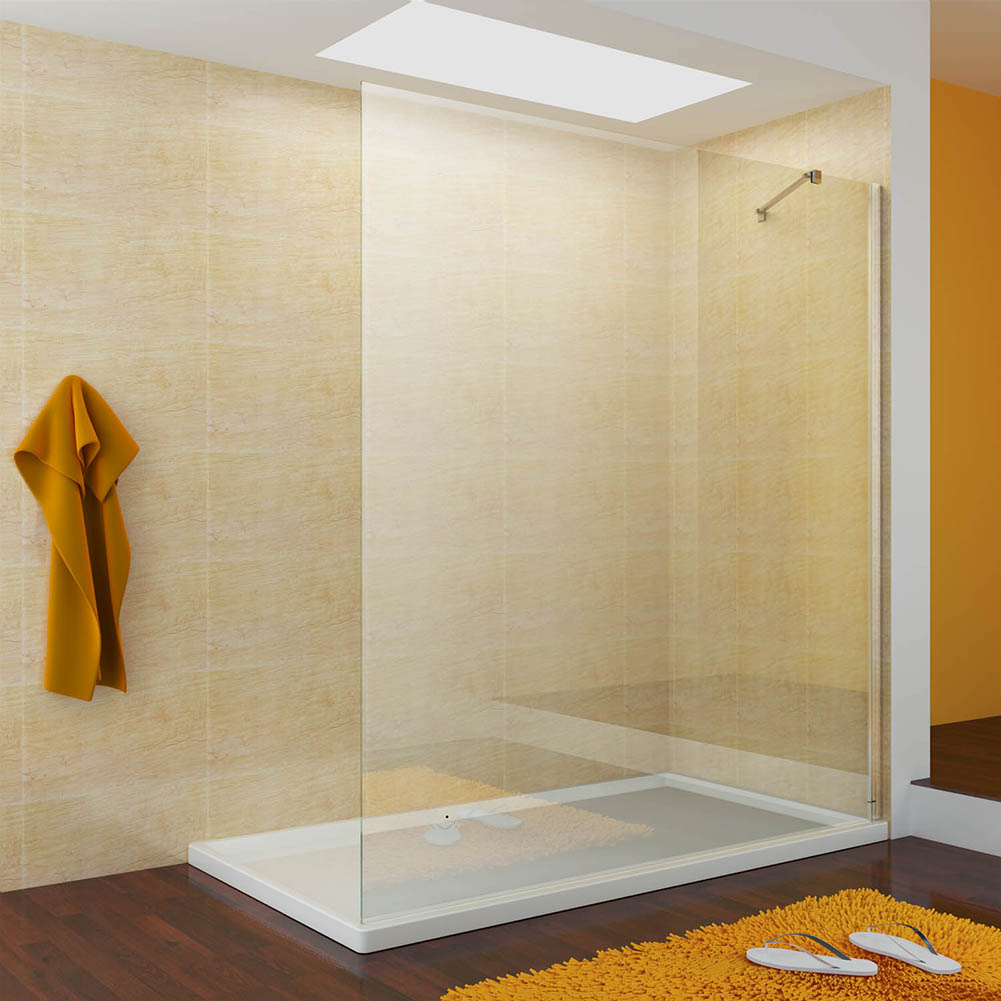 Frameless Shower Screen Walk In Fixed Panel 8&10mm Glass Optional 80 ...