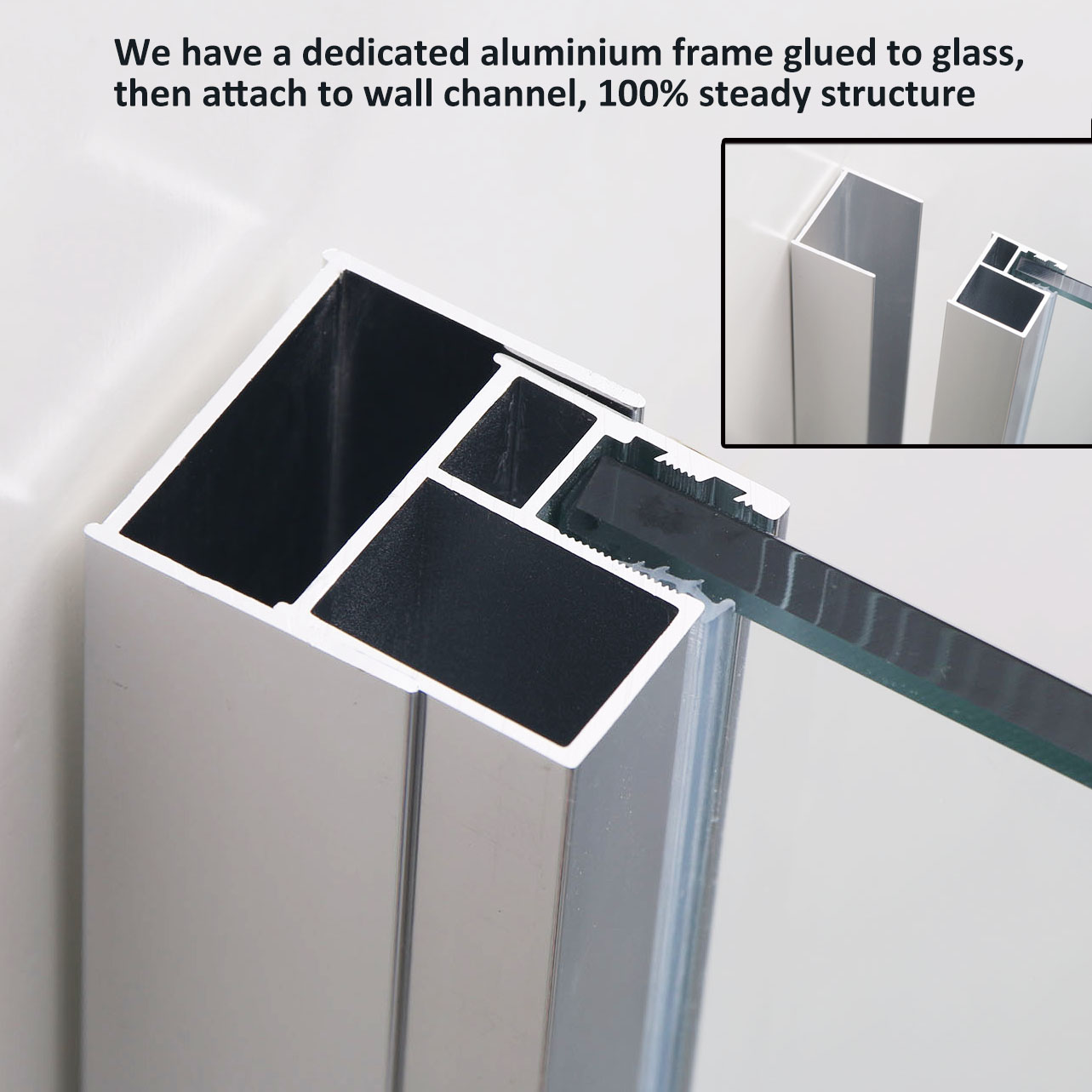 Frameless Shower Screen Walk In Fixed Panel 8&10mm Glass Optional 80 ...